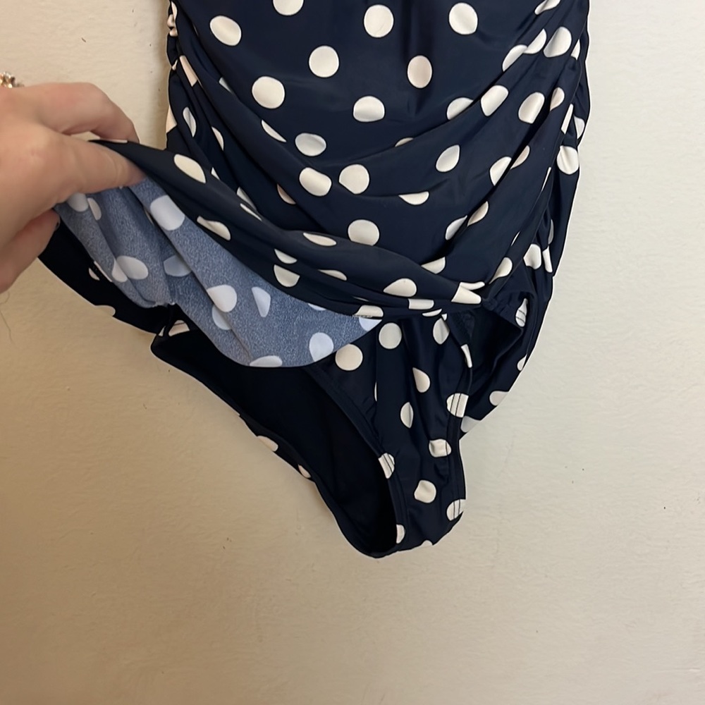 Unique Vintage Polka Dot One Piece Swimsuit Size Small - Gem